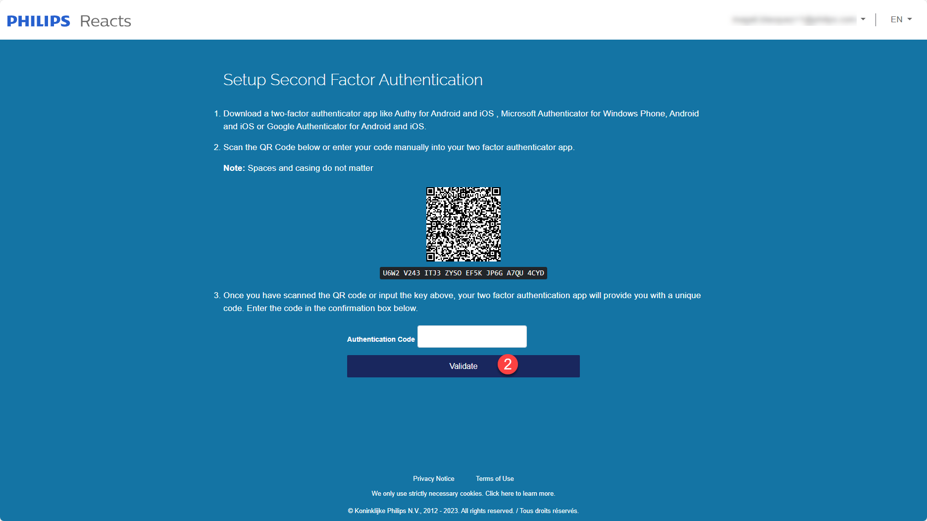 Reacts service documentation